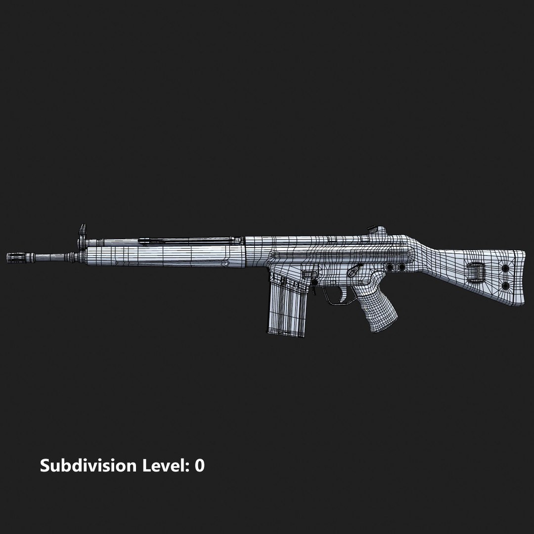 Hk G3a3 Rifle 3d Model