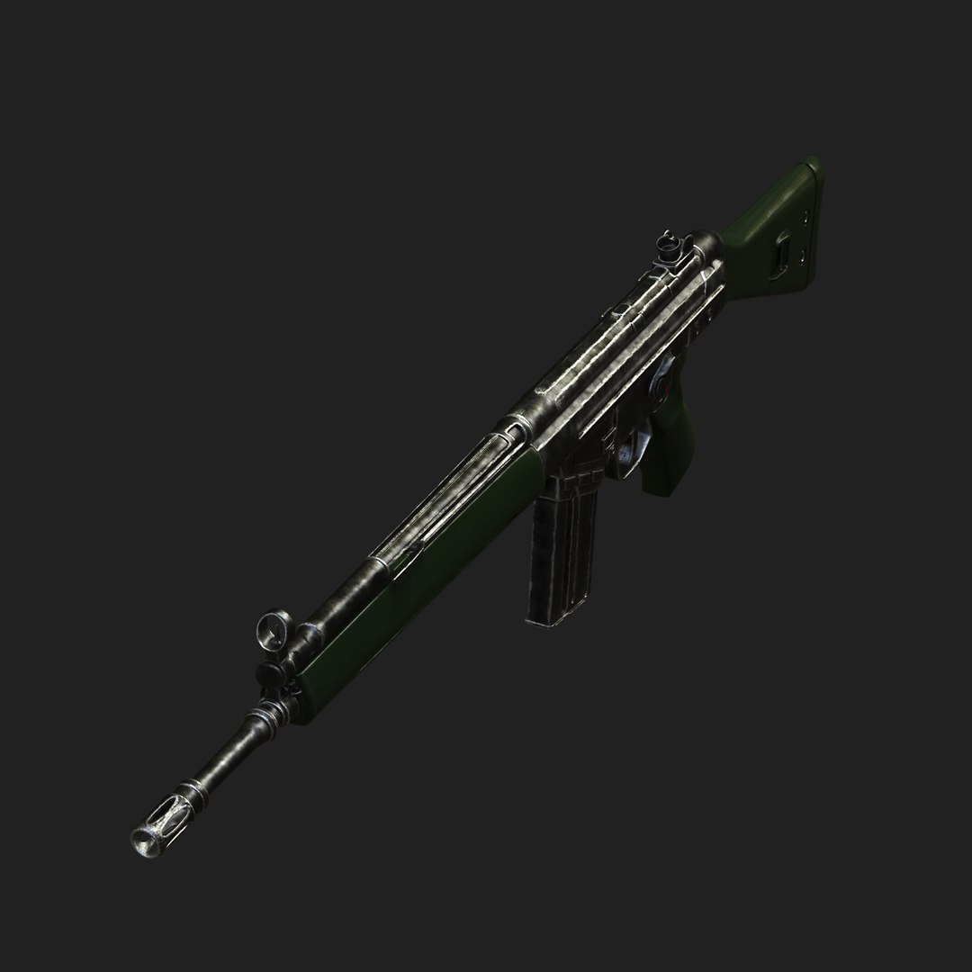 Hk G3a3 Rifle 3d Model