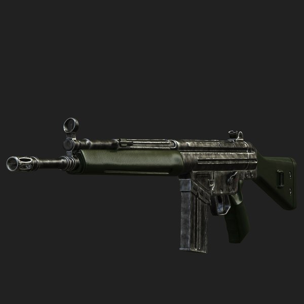 hk g3a3 rifle 3d model