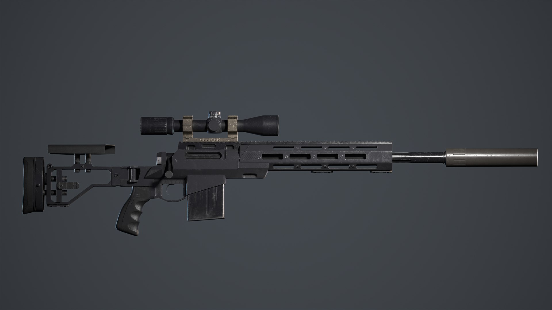 Sniper Rifle - Komodo D7CH Real time 3D - TurboSquid 1835636