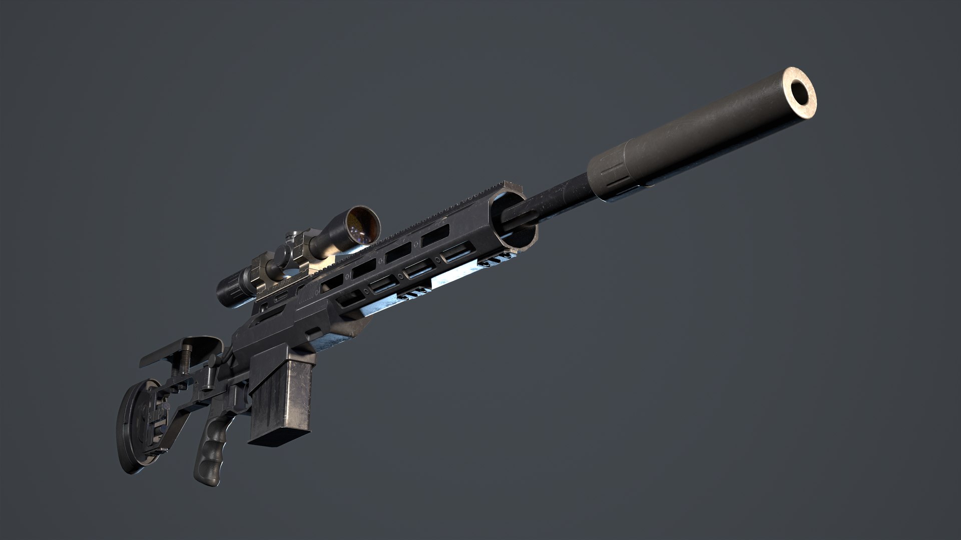 Sniper Rifle - Komodo D7CH Real time 3D - TurboSquid 1835636