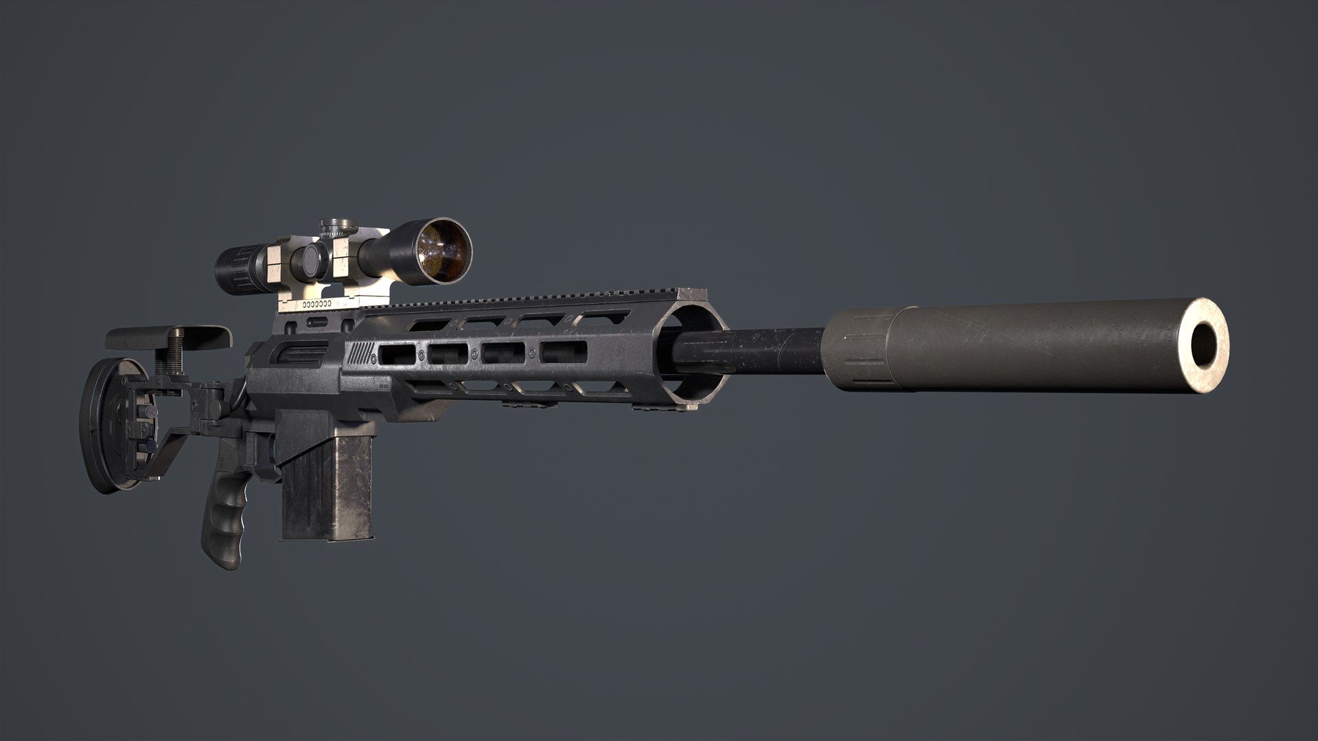 Sniper Rifle - Komodo D7CH Real time 3D - TurboSquid 1835636