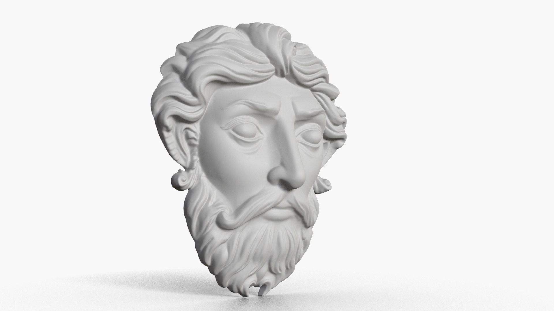 3D Greek God Face Relief 3 Model - TurboSquid 2288738