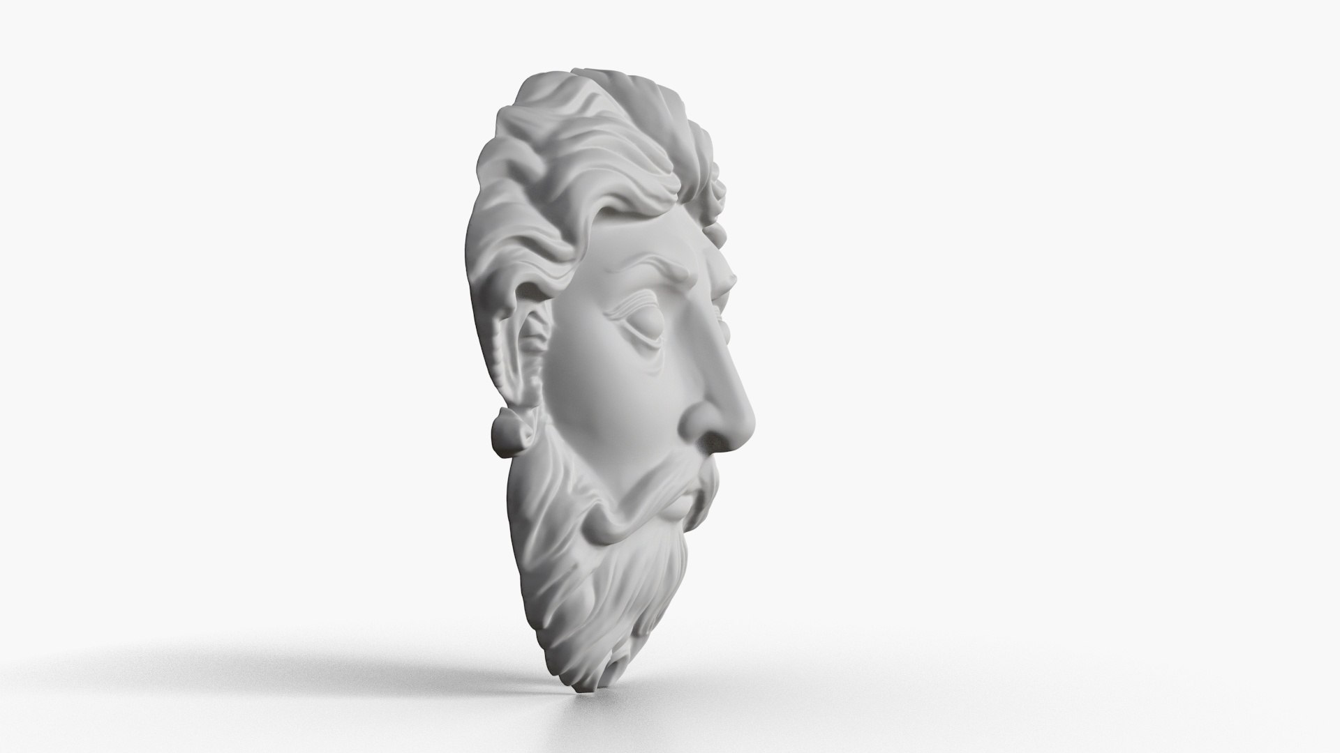 3D Greek God Face Relief 3 Model - TurboSquid 2288738