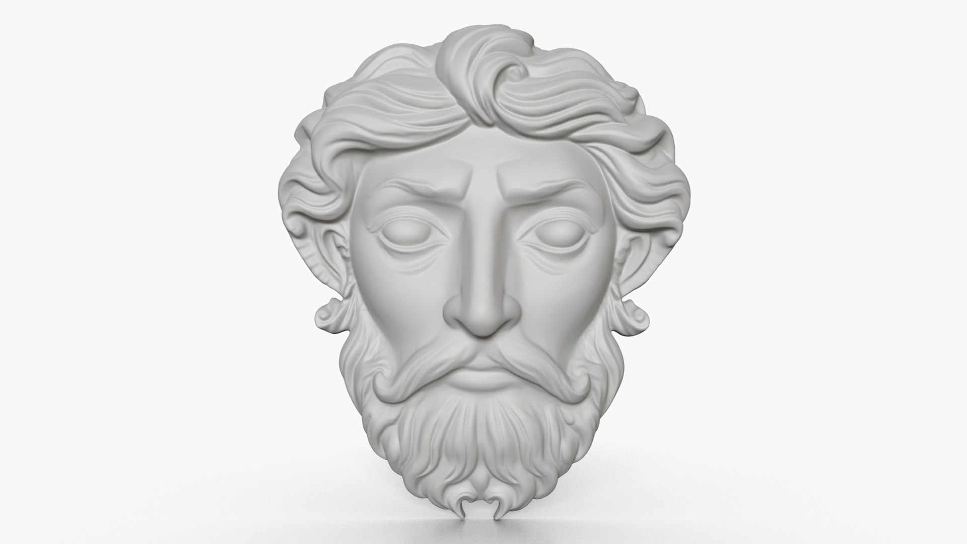 3D Greek God Face Relief 3 Model - TurboSquid 2288738