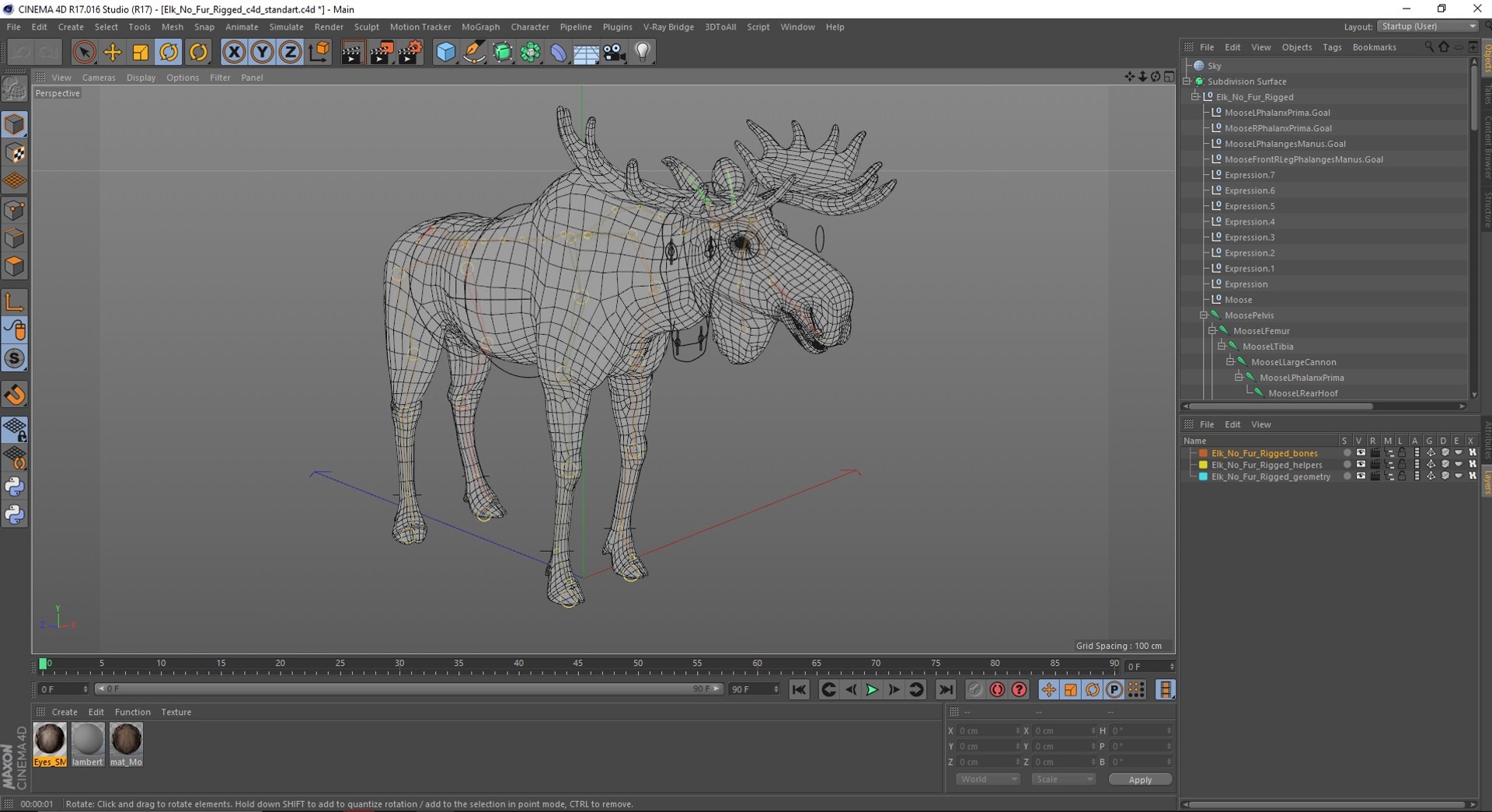 3D Elk Rigged For Cinema 4D - TurboSquid 2117342