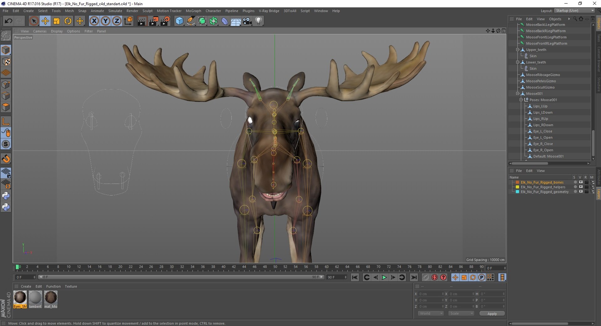 3D Elk Rigged For Cinema 4D - TurboSquid 2117342