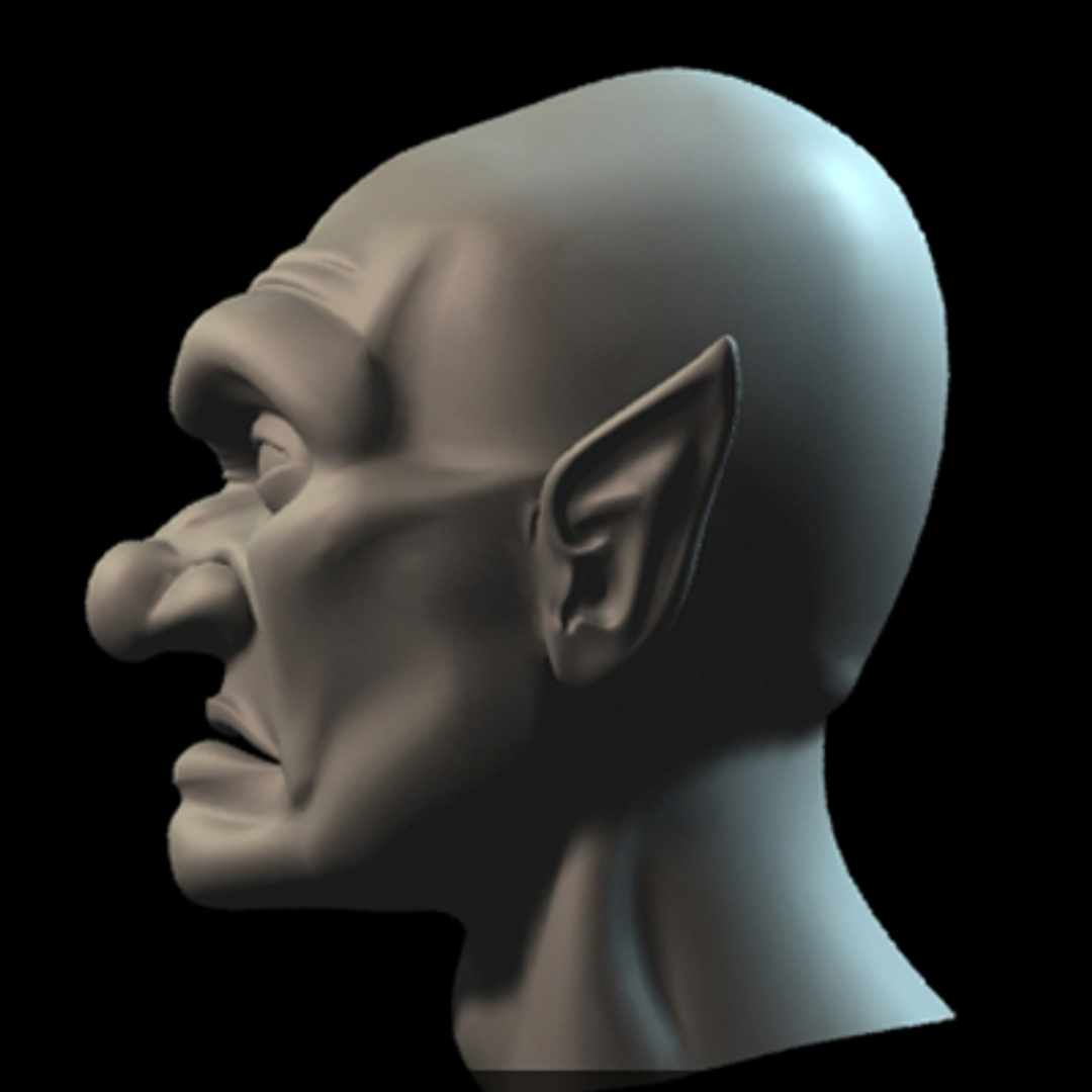 3d ogre orc head