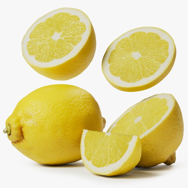 realistic lemon fruit real 3d max