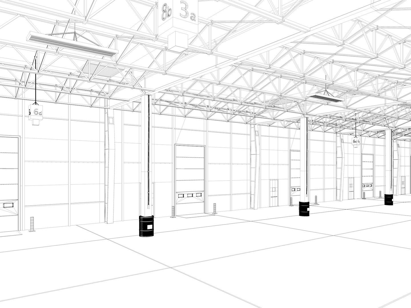 Exhibition Hall Warehouse 4 3D - TurboSquid 2074636