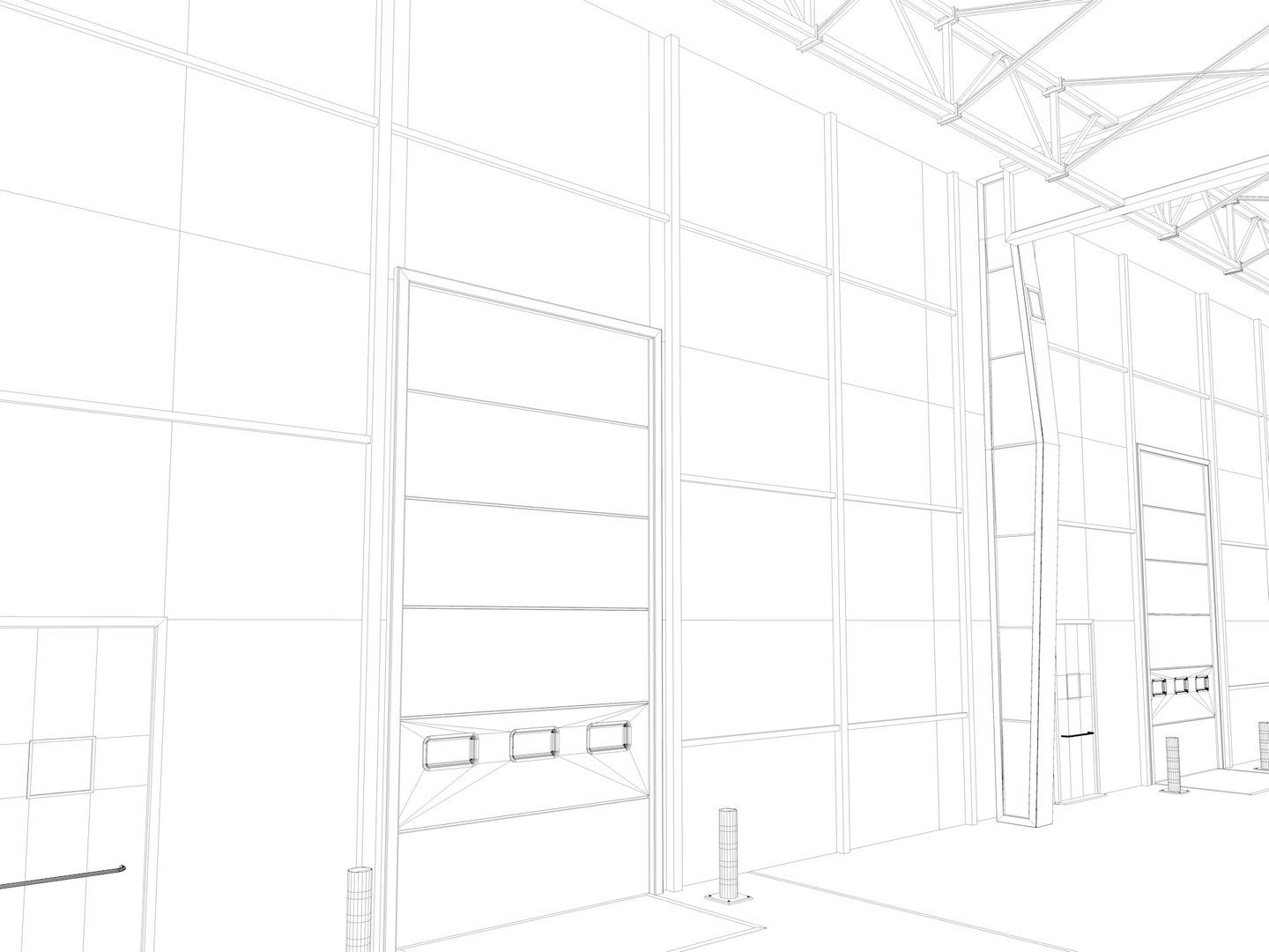 Exhibition Hall Warehouse 4 3D - TurboSquid 2074636