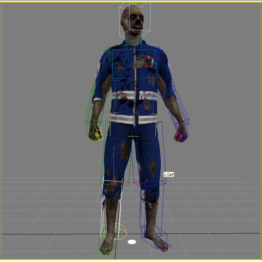 3d rigged zombie paramedic 3