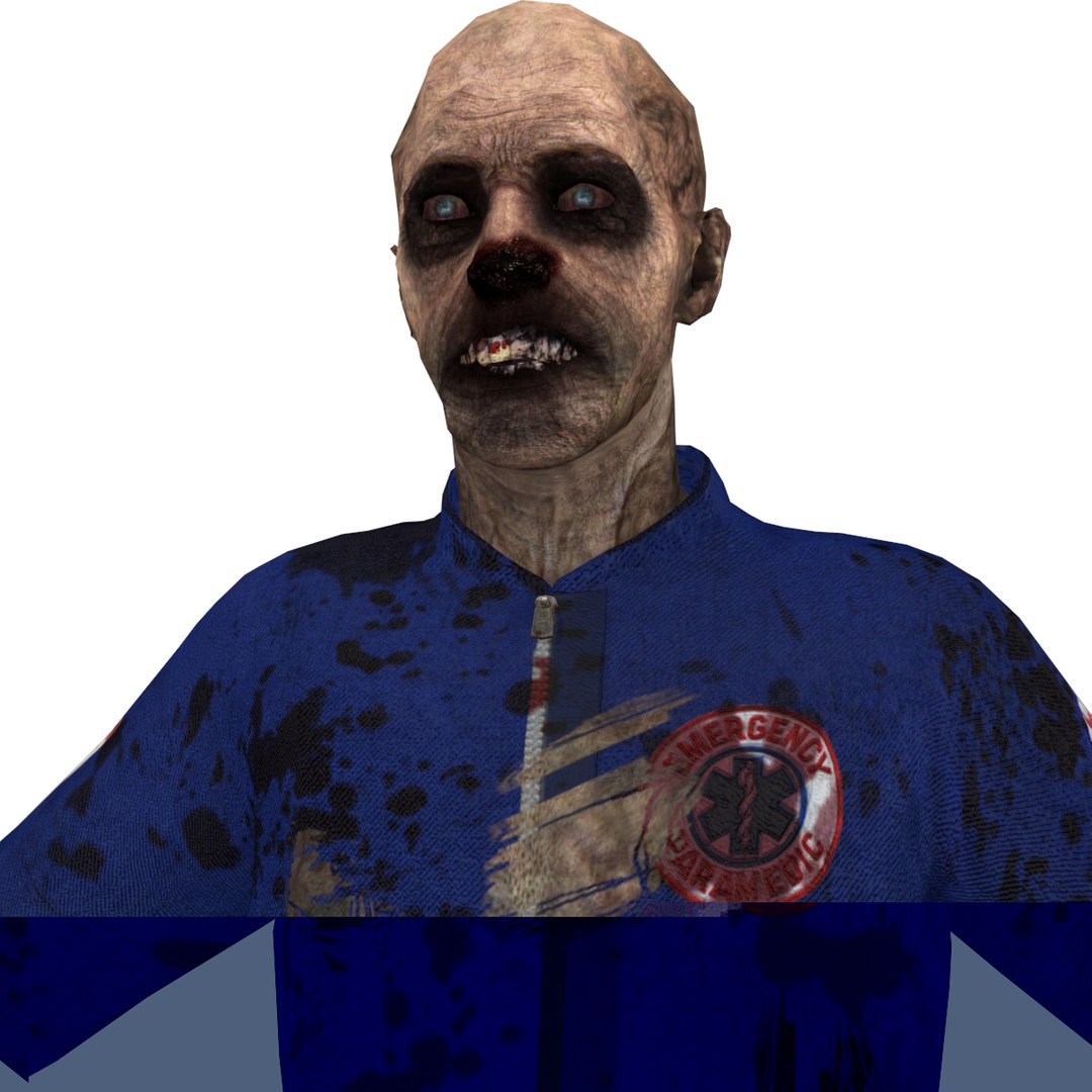 3d rigged zombie paramedic 3