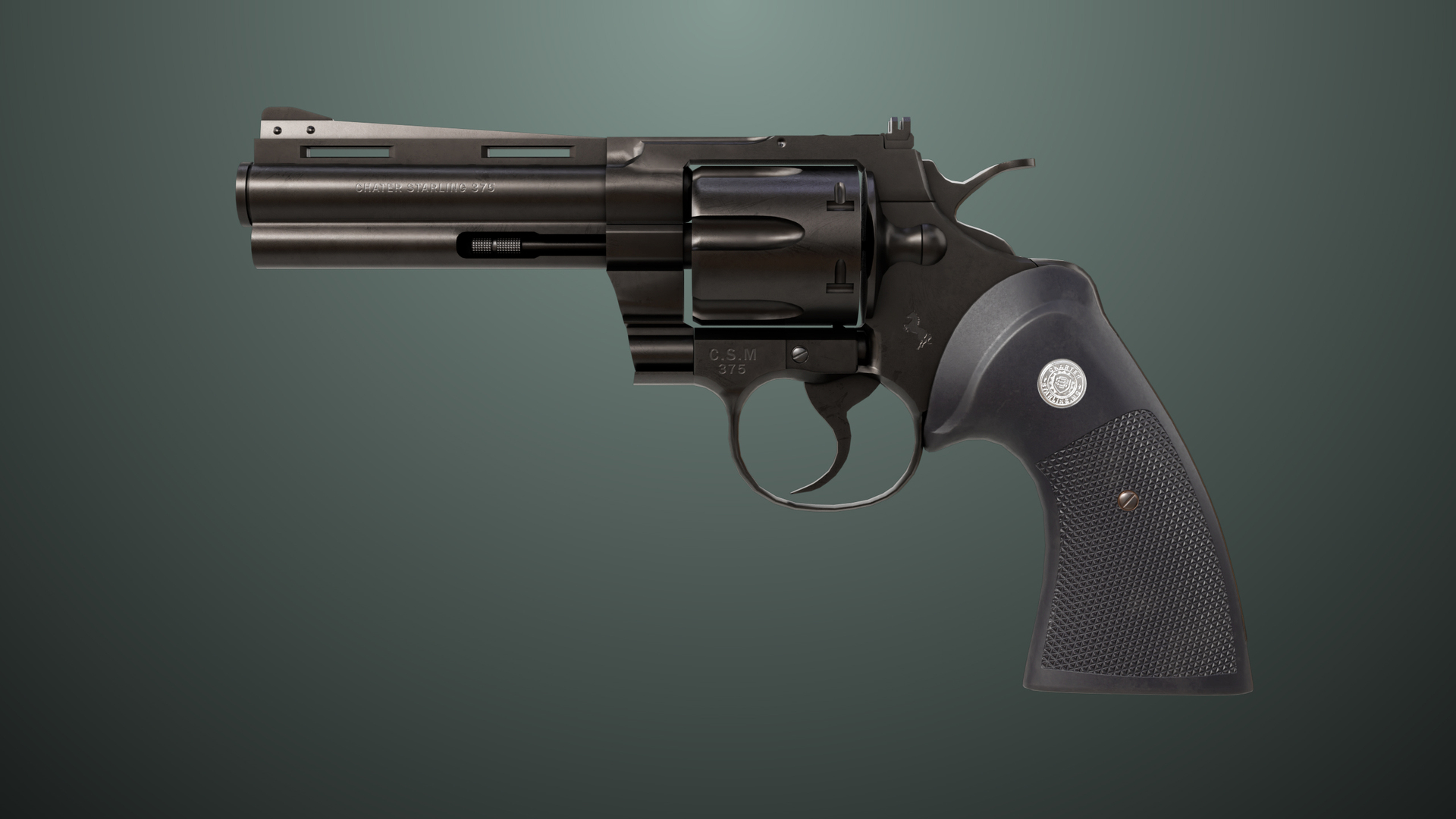 Revolver 05 Medium Black All PBR Unity UE Textures 3D - TurboSquid 2182436