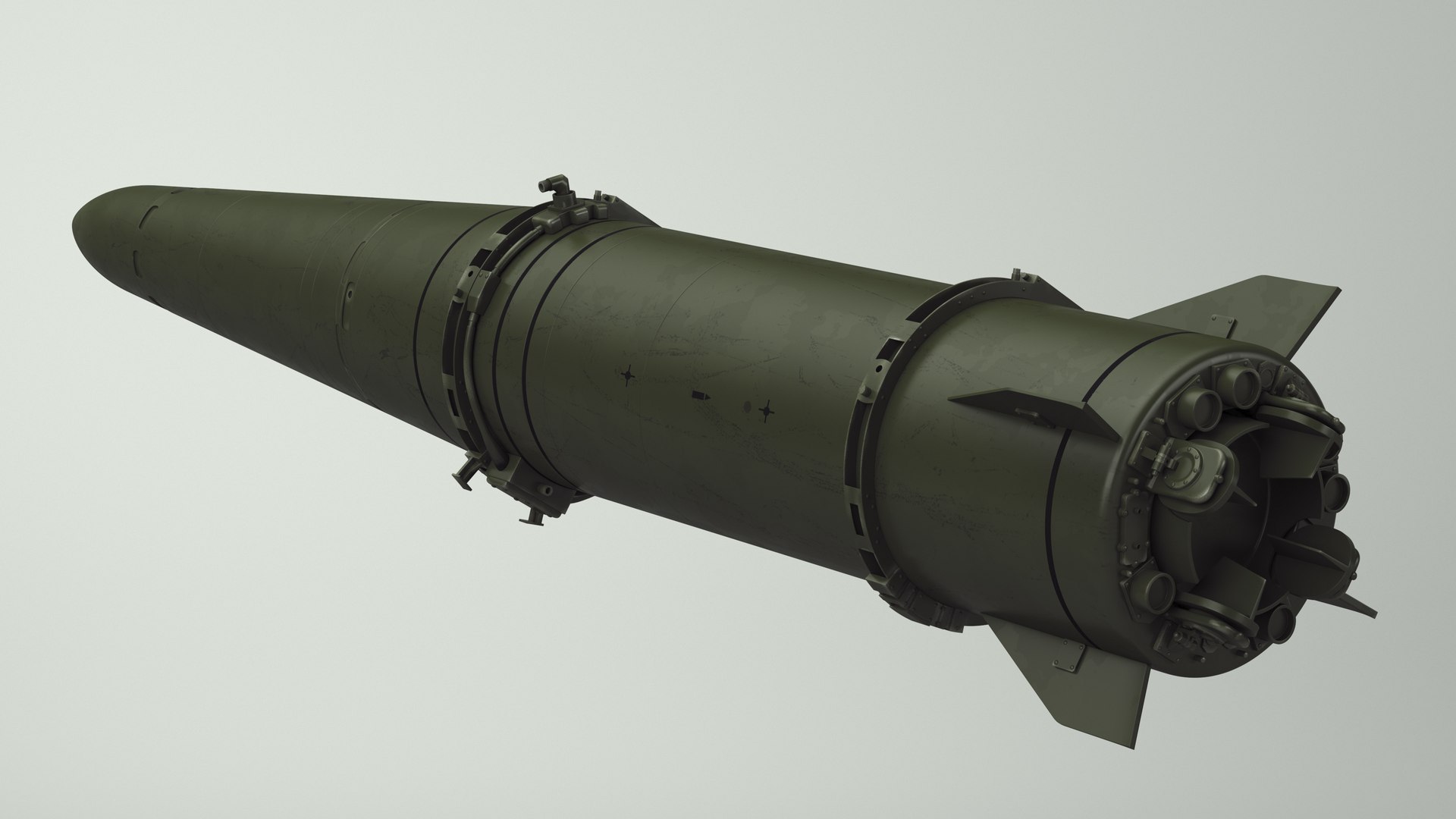 Russian Ballistic Missile 9M723 Iskander 3D Model - TurboSquid 2217098
