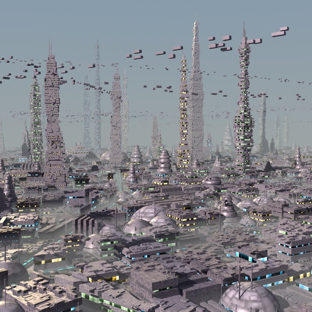 Futuristic Alien City 3ds