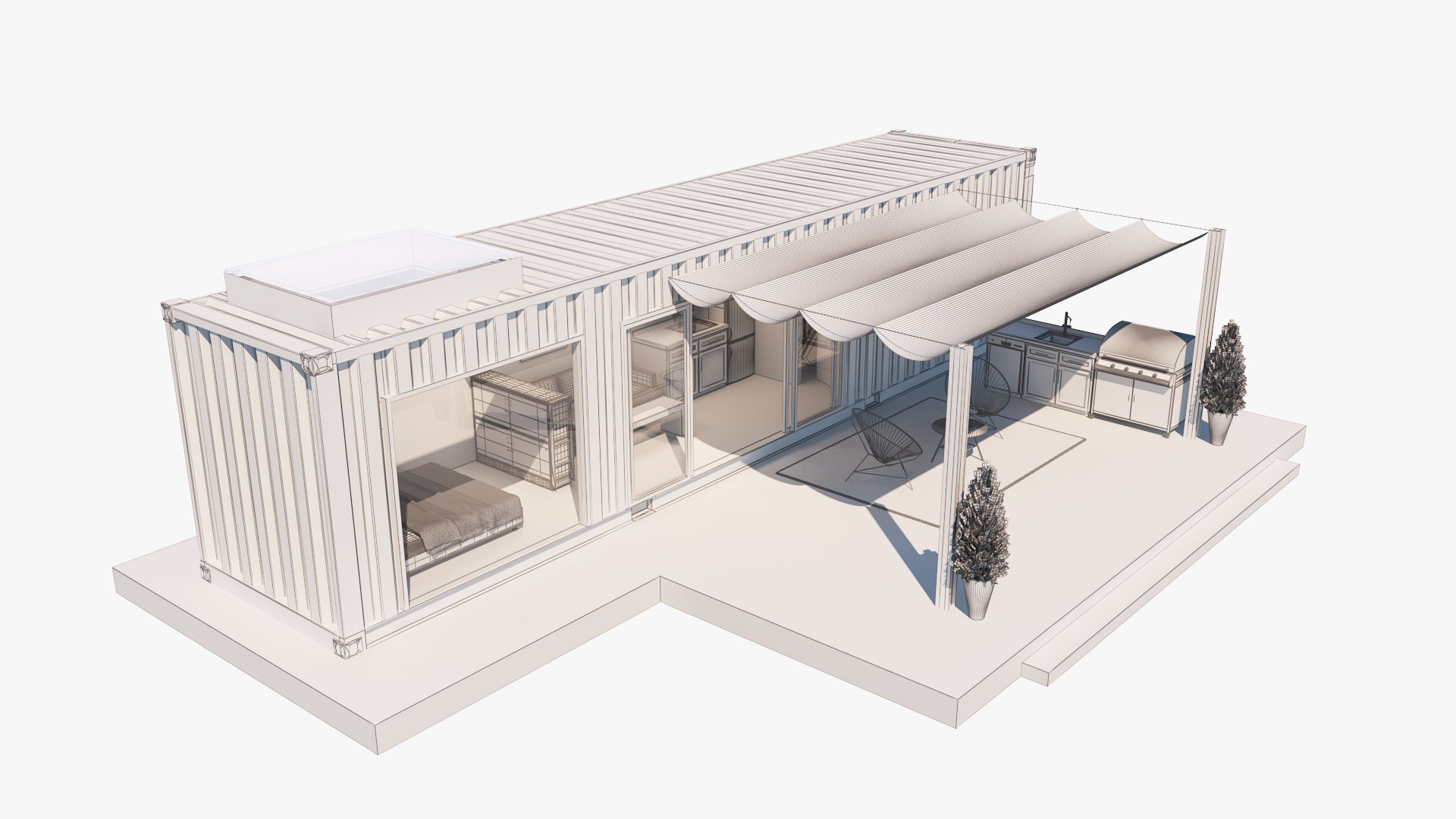 3D Container House Model - TurboSquid 1481569