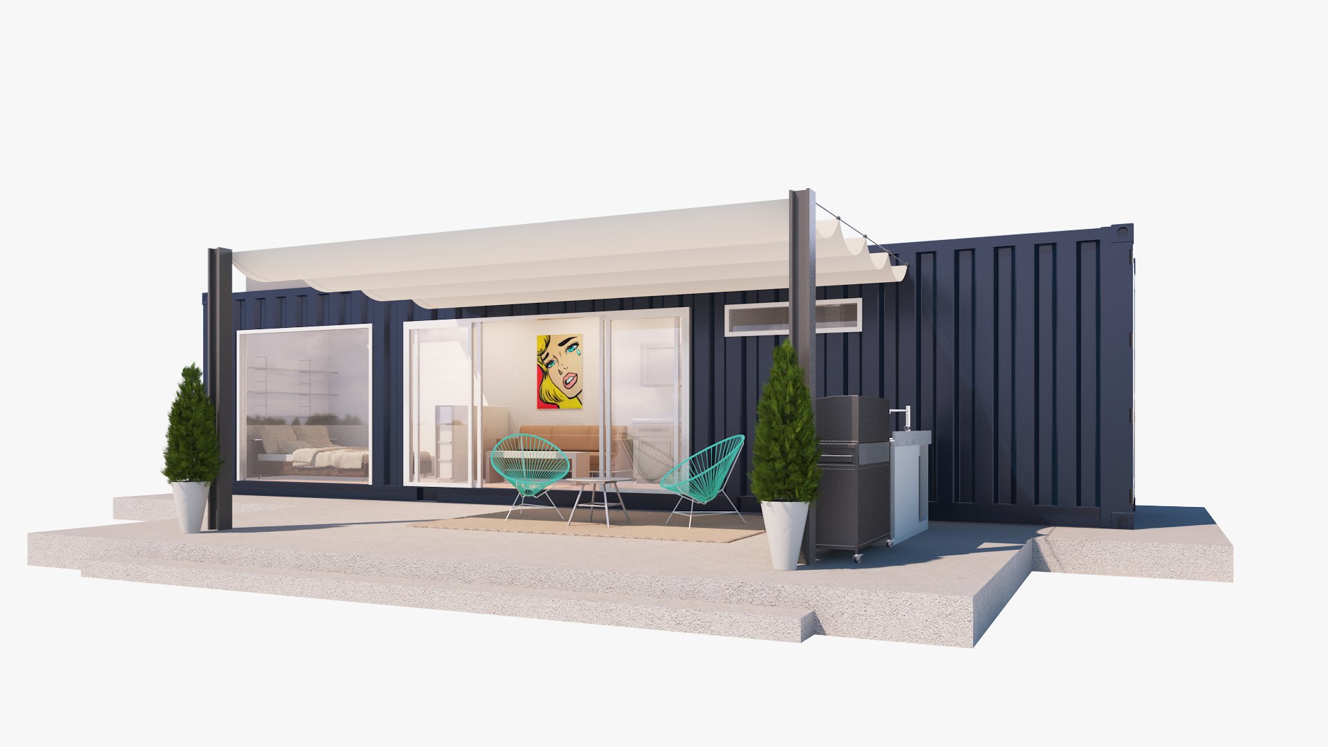 3D Container House Model - TurboSquid 1481569