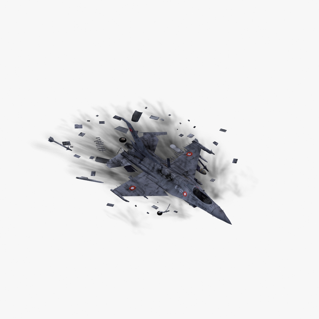 Fighter Jet Wreckage 3d Max