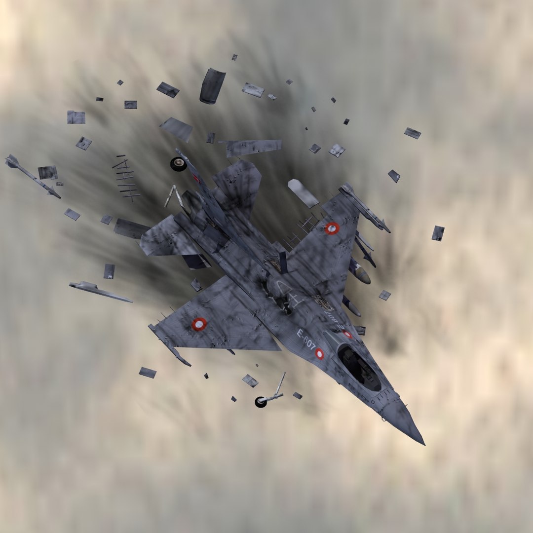 Fighter Jet Wreckage 3d Max