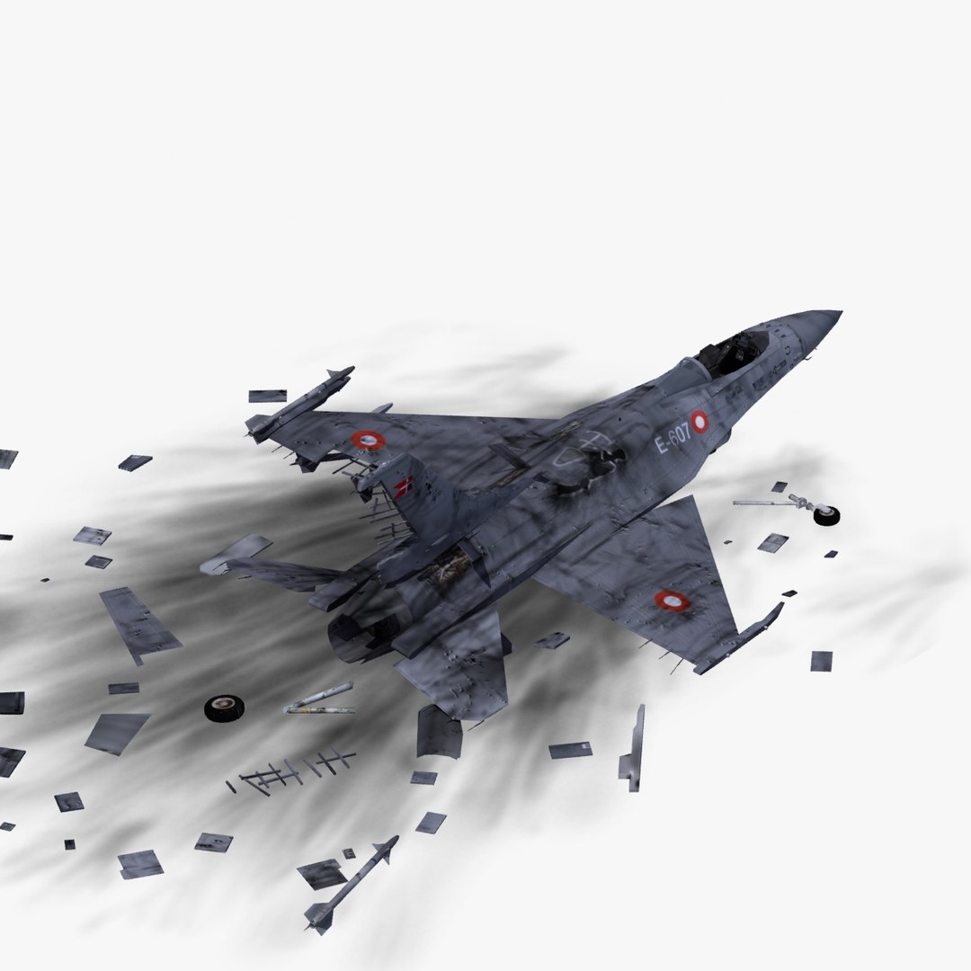 Fighter Jet Wreckage 3d Max