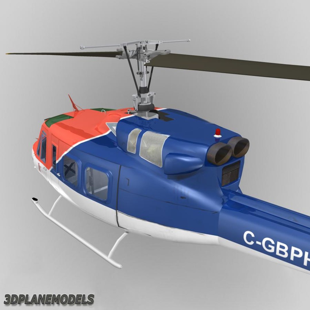 Bell 212 Huey Helicopter 3d Model