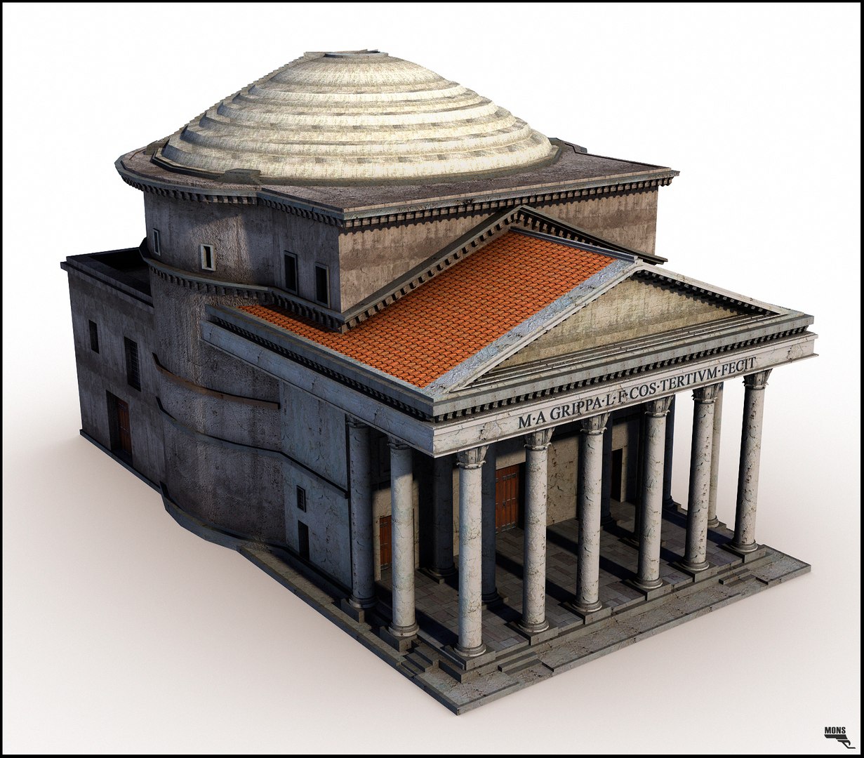 Rome Pantheon 3d Obj