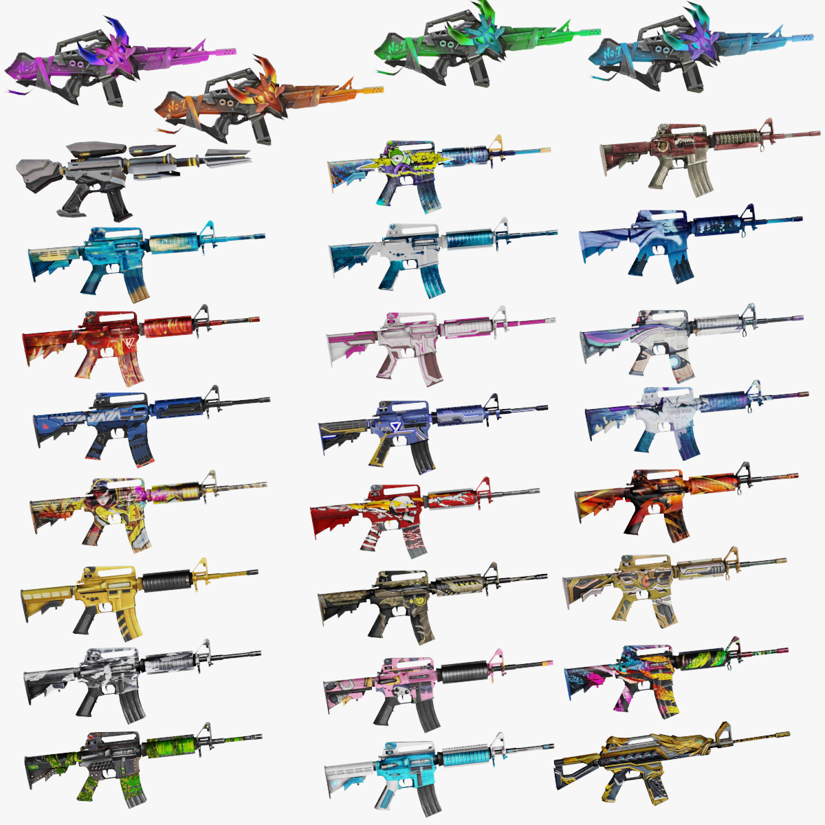 M4A1 Rifle Game Weapon 31x 3D model - TurboSquid 1837831