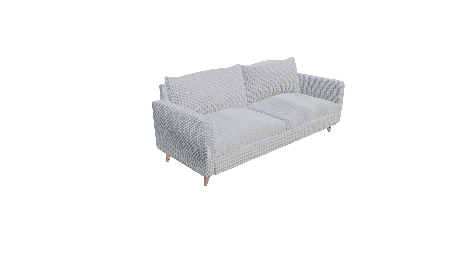 Sofa white color with fabric material 3D - TurboSquid 1937411