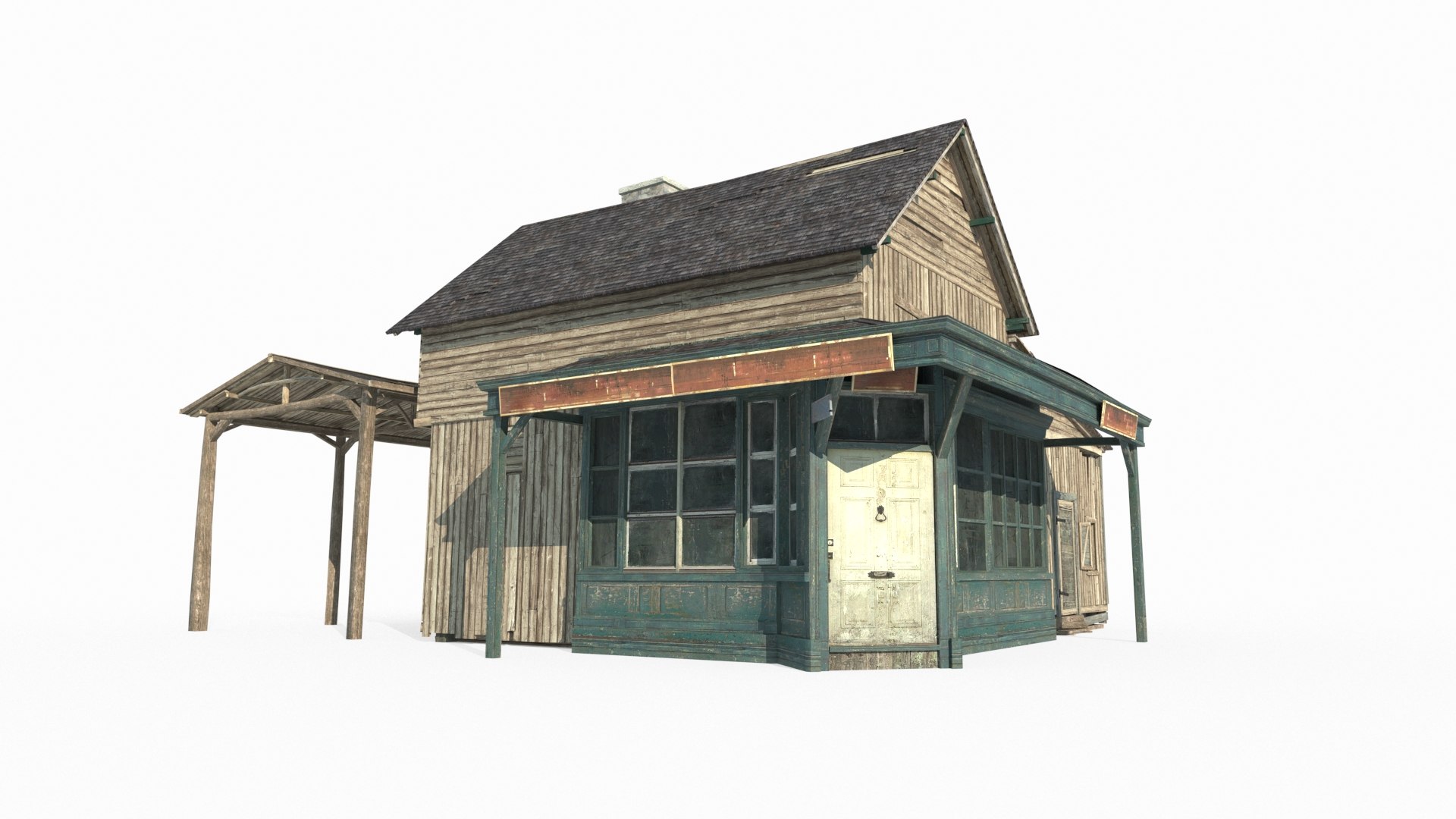 3D Medieval House Shops Model - TurboSquid 2284045