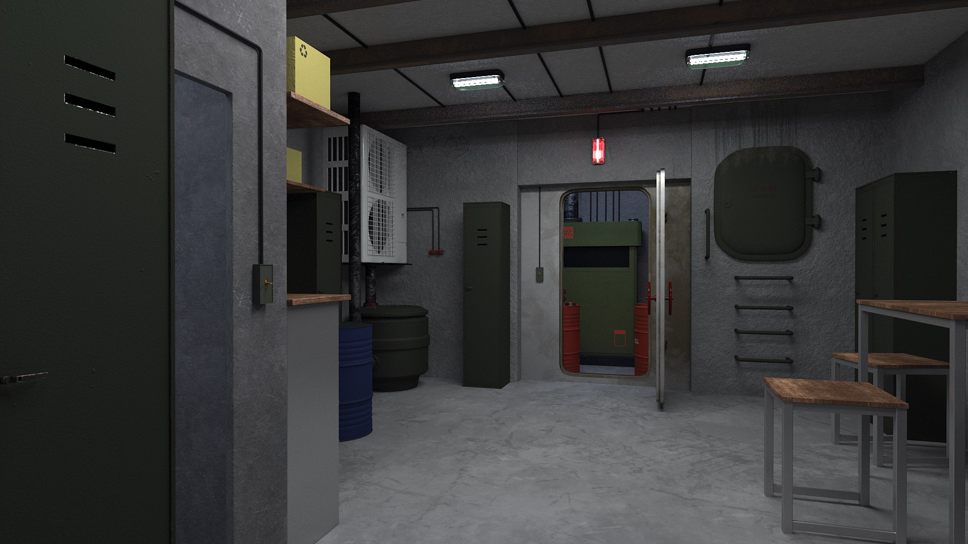 3D Fallout Shelter And Little Boy Atomic Bomb Model - TurboSquid 1990468