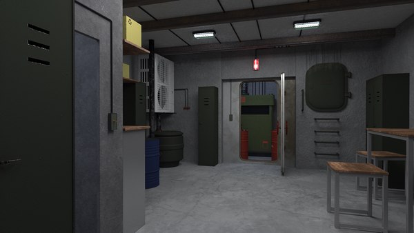 3D Fallout Shelter and Little Boy Atomic Bomb model - TurboSquid 1990468