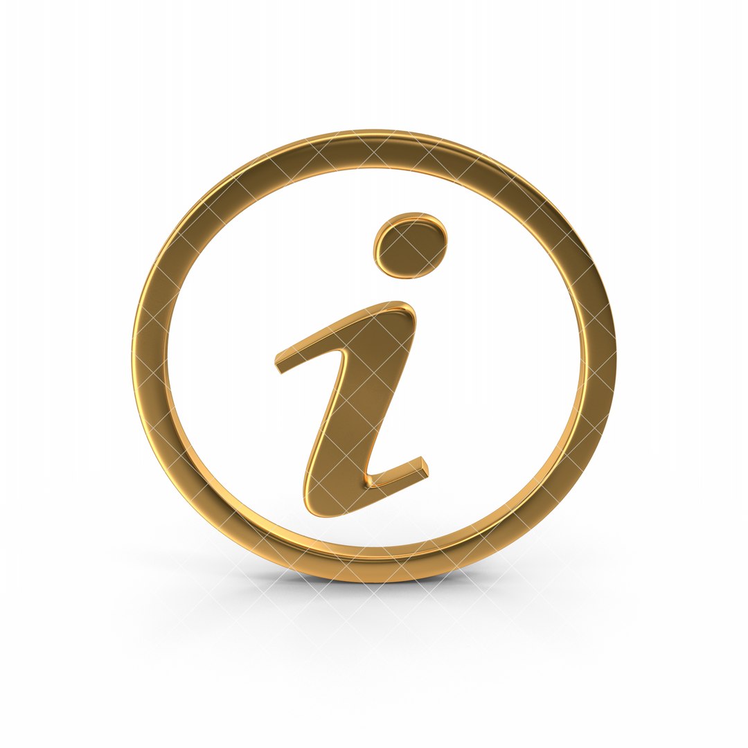 3D Information Icon Gold - TurboSquid 2308909