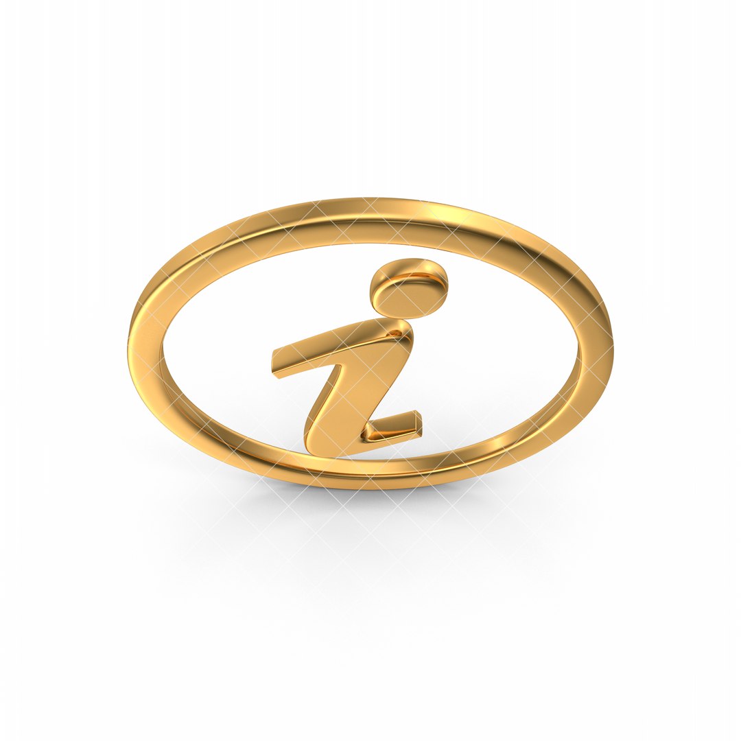 3D Information Icon Gold - TurboSquid 2308909