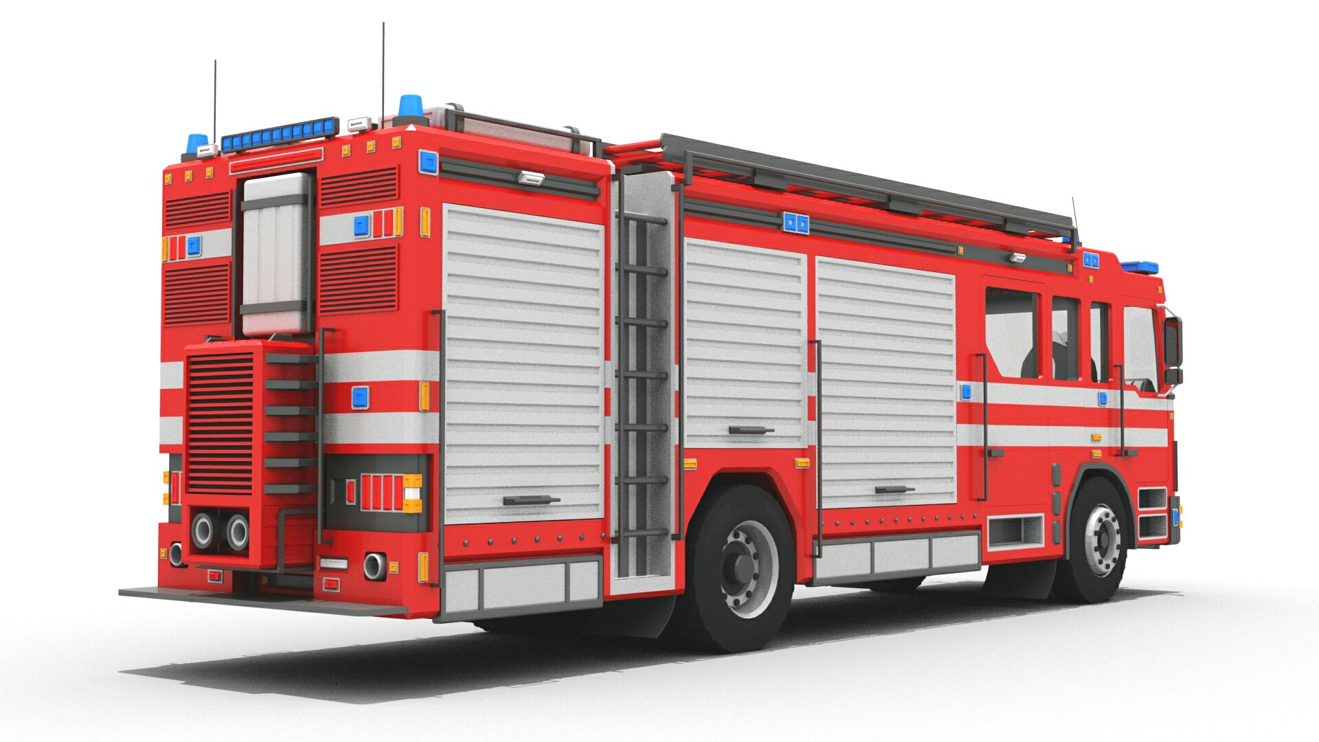 Euro Fire Truck Emergency Unit 3D Model - TurboSquid 1721451