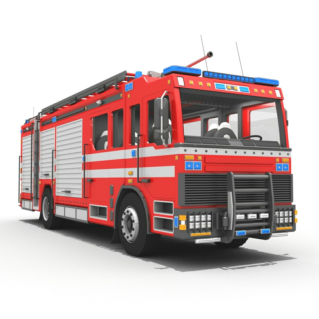 Euro Fire Truck Emergency Unit 3D Model - TurboSquid 1721451