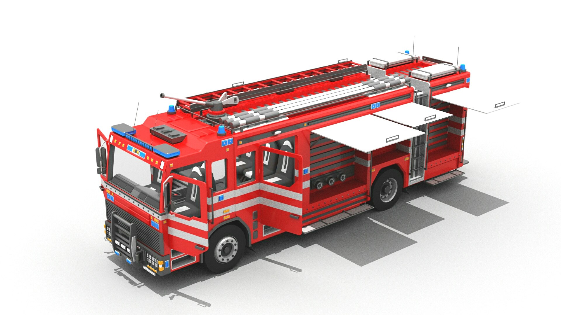 Euro Fire Truck Emergency Unit 3D Model - TurboSquid 1721451