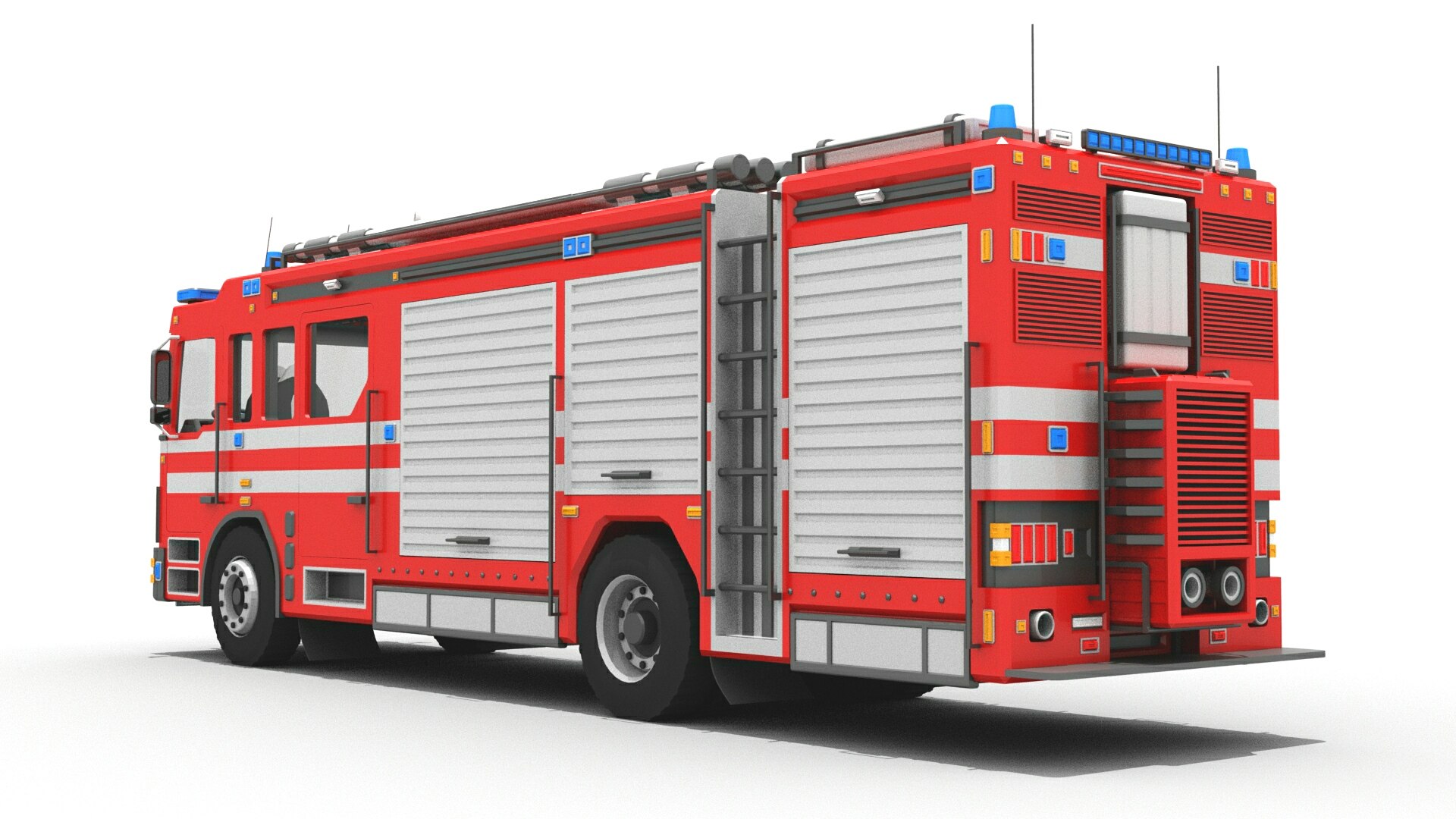 Euro Fire Truck Emergency Unit 3D Model - TurboSquid 1721451