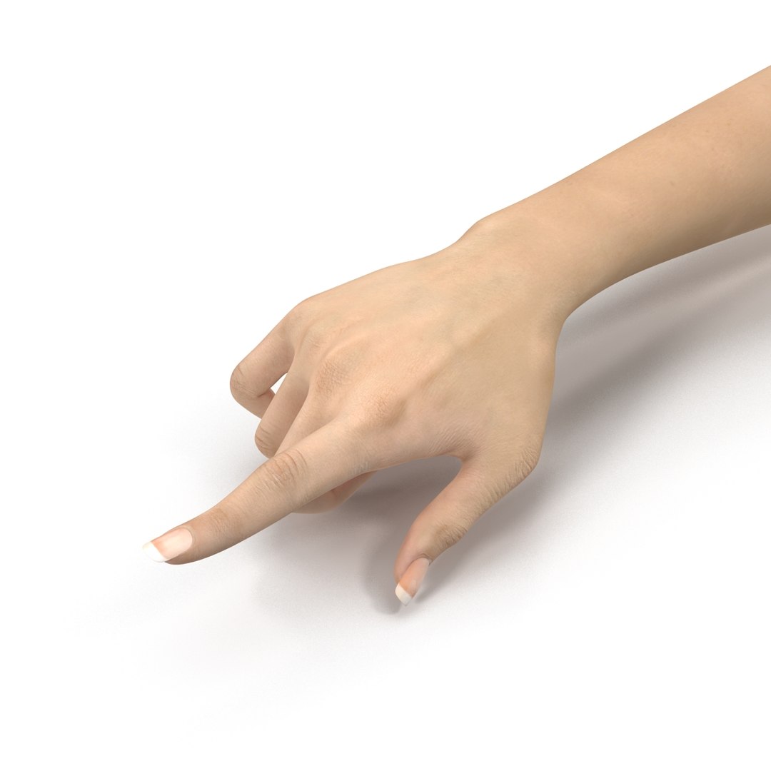 female hand 3 rigged 3d model