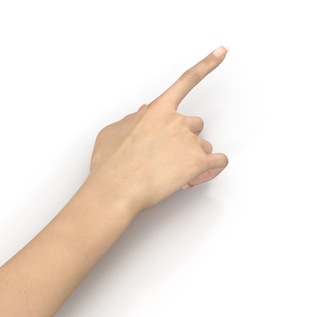 female hand 3 rigged 3d model