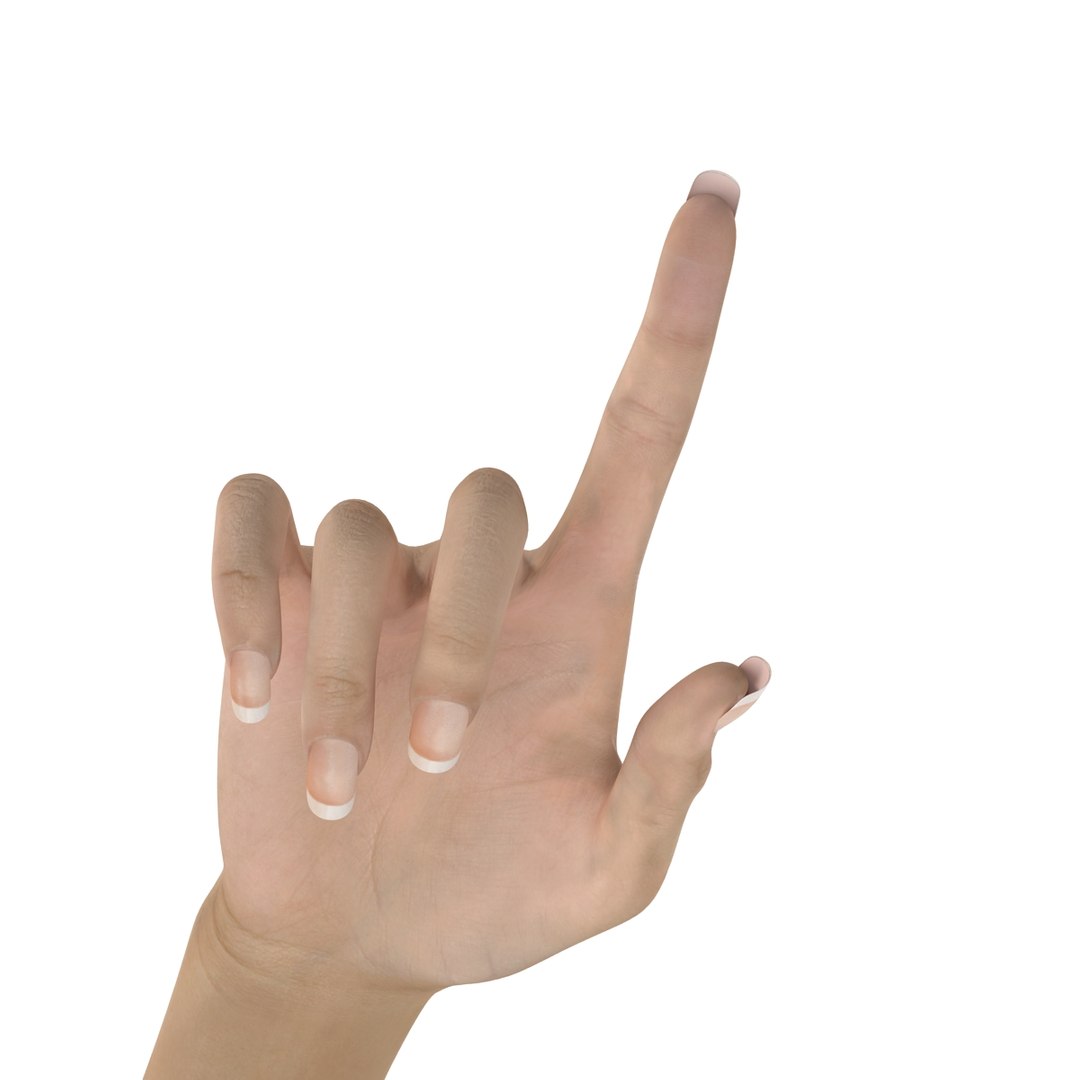 Female Hand 3 Rigged 3d Model