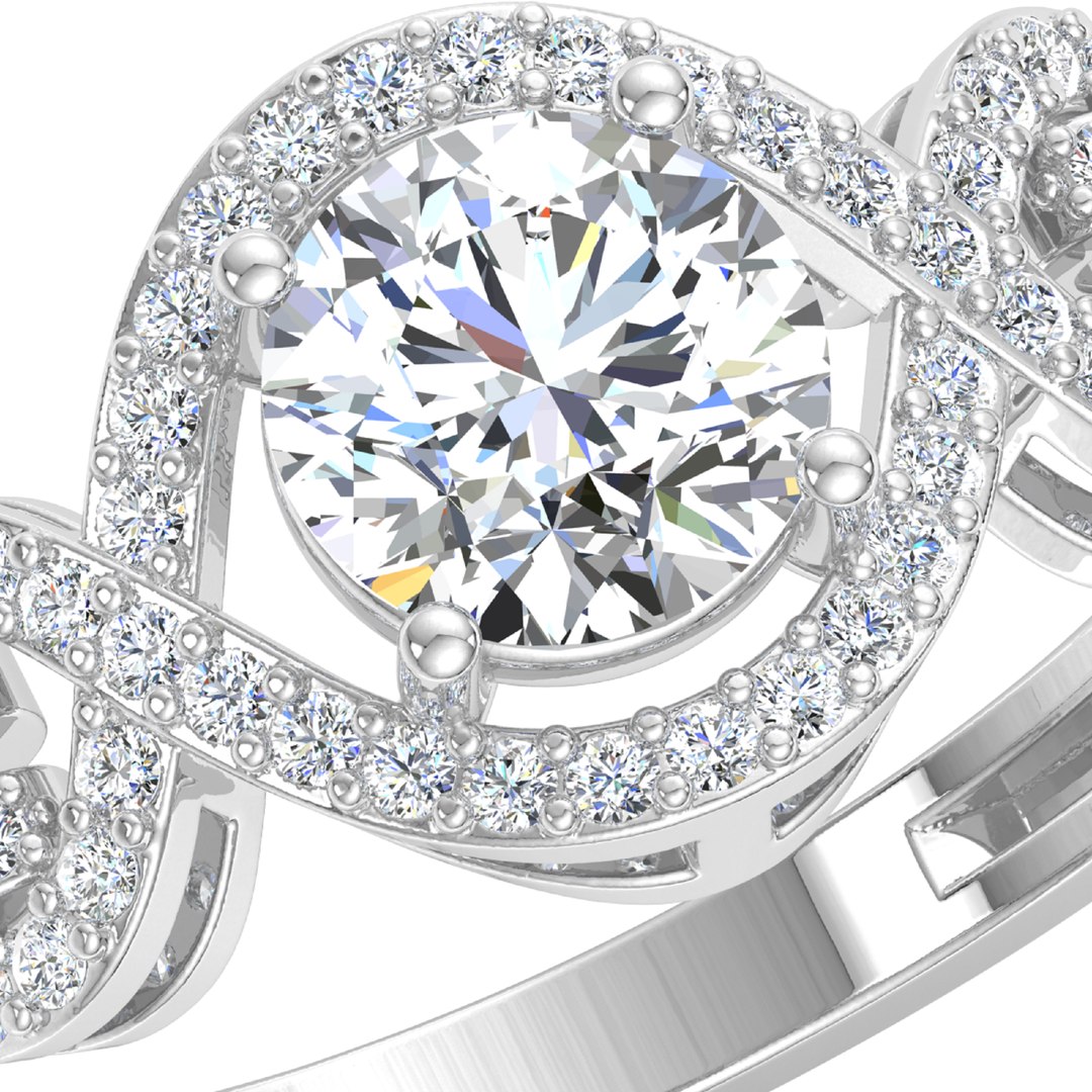 ROUND CUT SOLITER DIAMOND RING 3D Model - TurboSquid 2302379