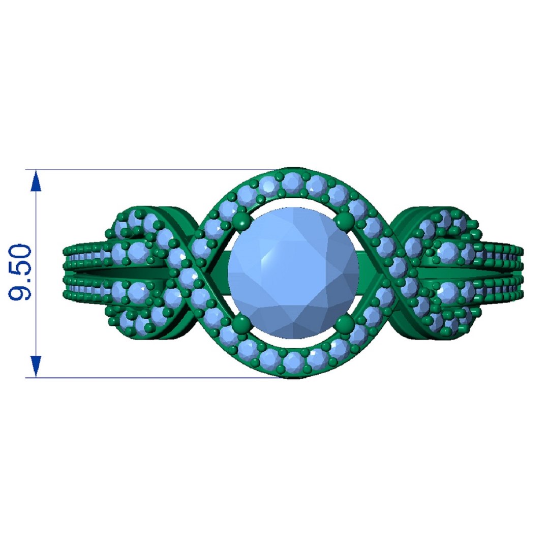 ROUND CUT SOLITER DIAMOND RING 3D Model - TurboSquid 2302379