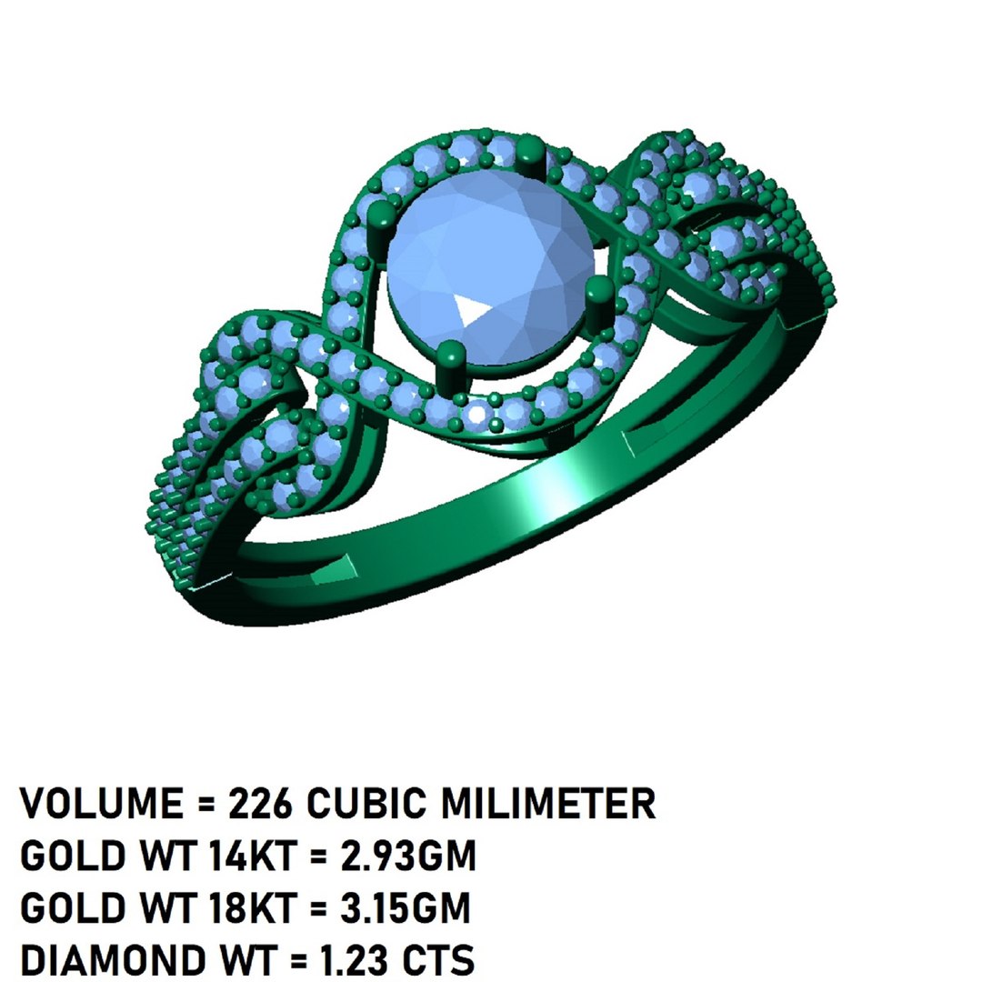 ROUND CUT SOLITER DIAMOND RING 3D Model - TurboSquid 2302379