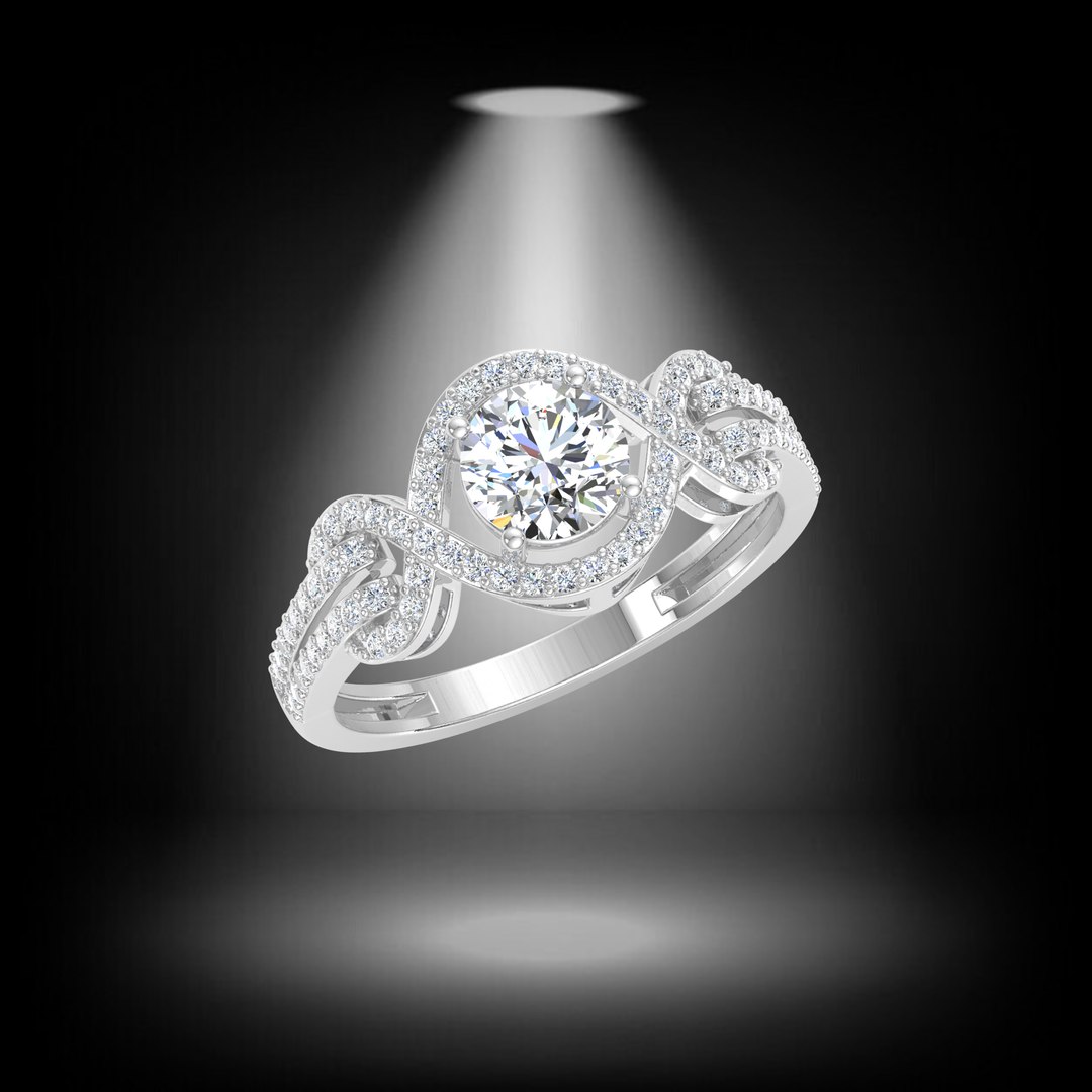 ROUND CUT SOLITER DIAMOND RING 3D Model - TurboSquid 2302379