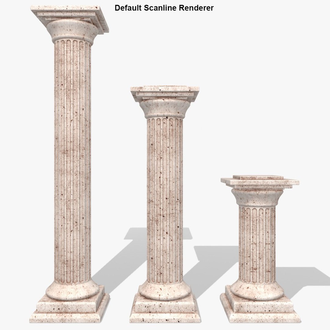 Column 02 3 Sizes 3ds