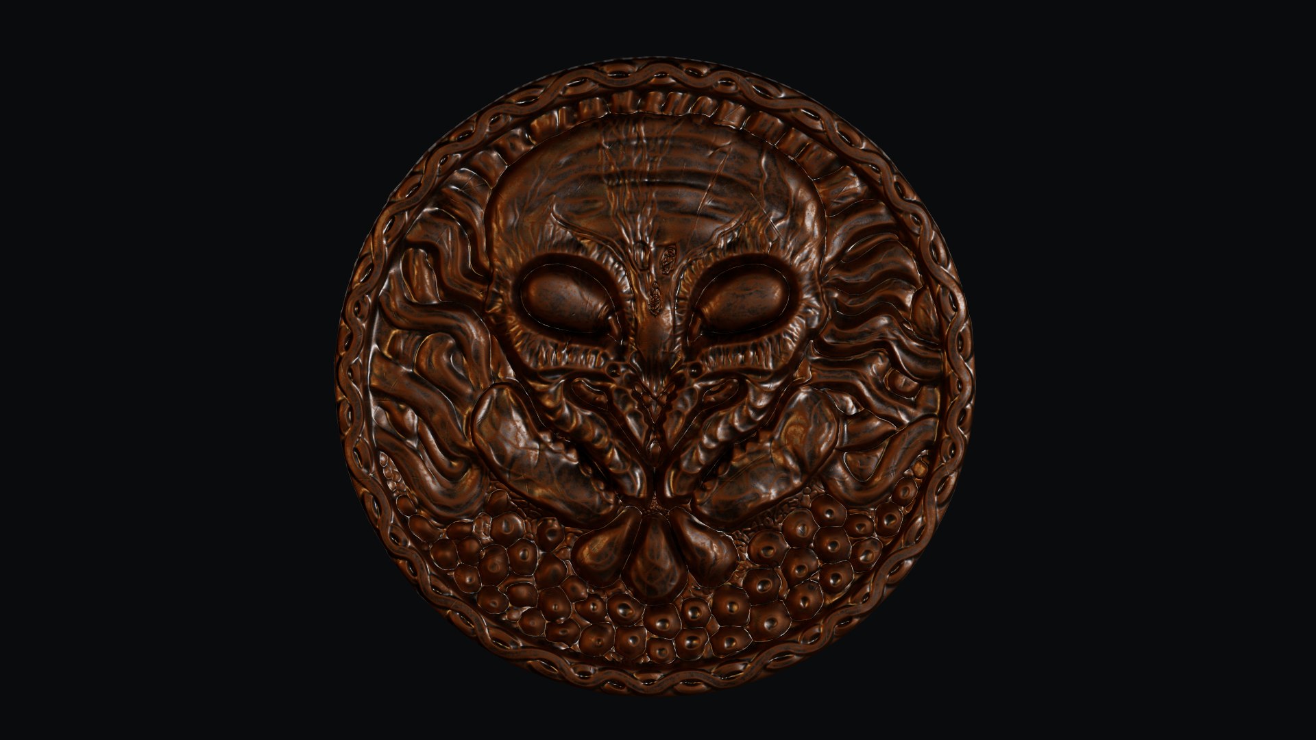 3D Cursed Creature Of The Deep Medal - TurboSquid 2123146