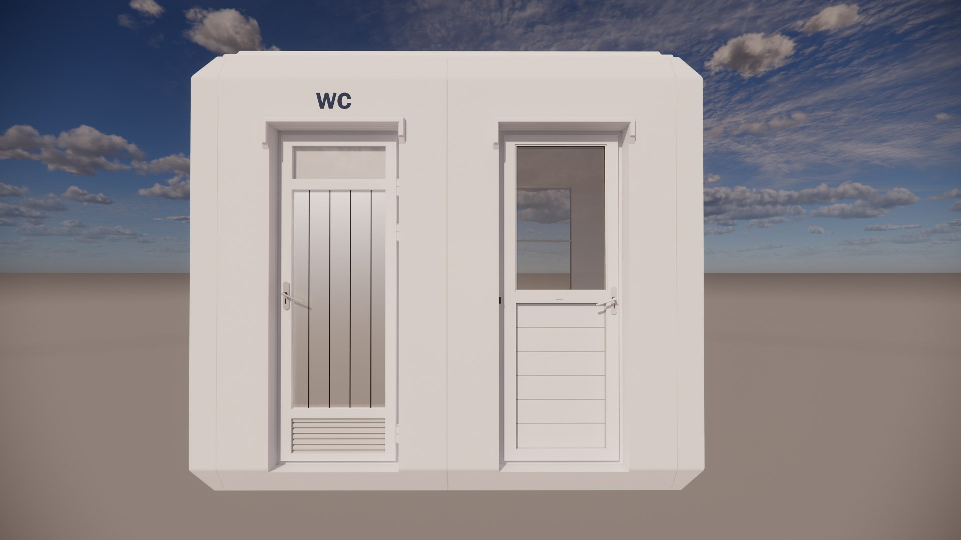 3D Model Public Restroom Building -B10 - TurboSquid 2463256