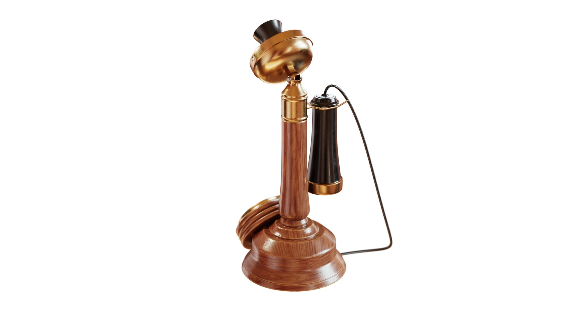 Candlestick Phone 3D Model - TurboSquid 2318062