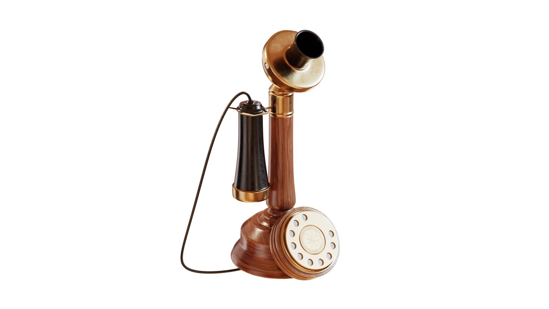 Candlestick Phone 3D Model - TurboSquid 2318062
